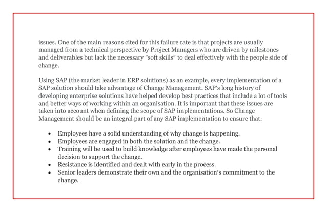 SAP and Change Management | PDF