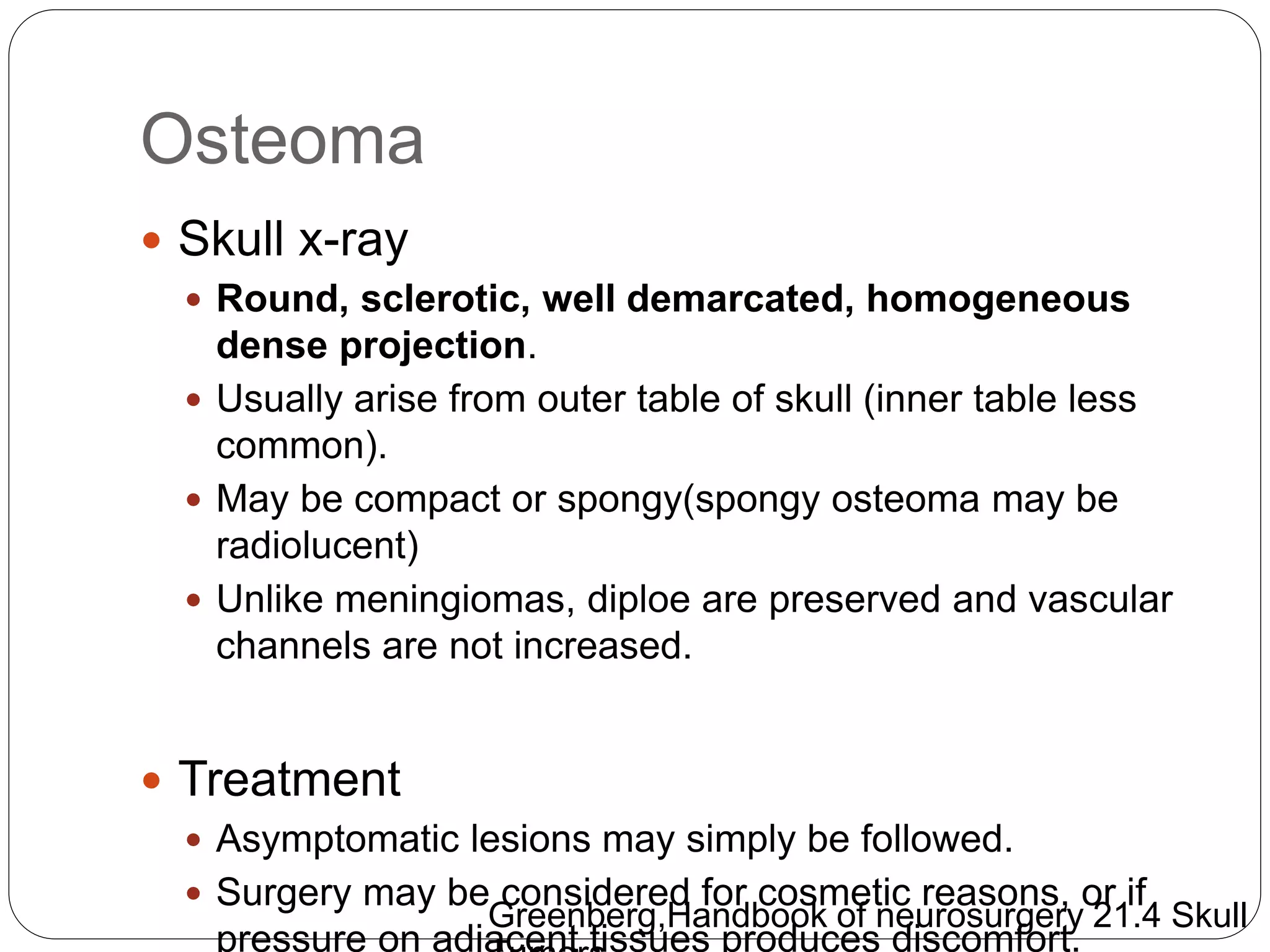 148 Skull tumour & GB 21.4 skull tumors | PPTX
