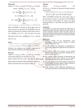 The Estimation for the Eigenvalue of Quaternion Doubly Stochastic Matrices using Gerschgorin ...