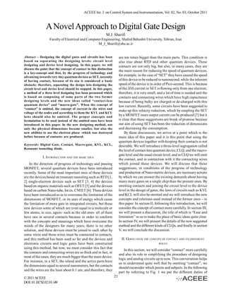 A Novel Approach to Digital Gate Design | PDF