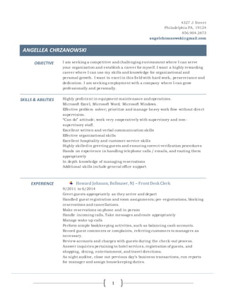 Angel Resume 2016 | DOCX