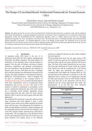 The Design of Convoluted Kernel Architectural Framework for Trusted Systems – CKA | PDF ...