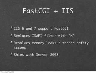 PHP 5.3 + Windows | PPT