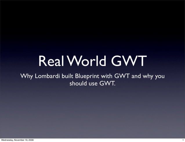 Building Blueprint With Gwt | PDF