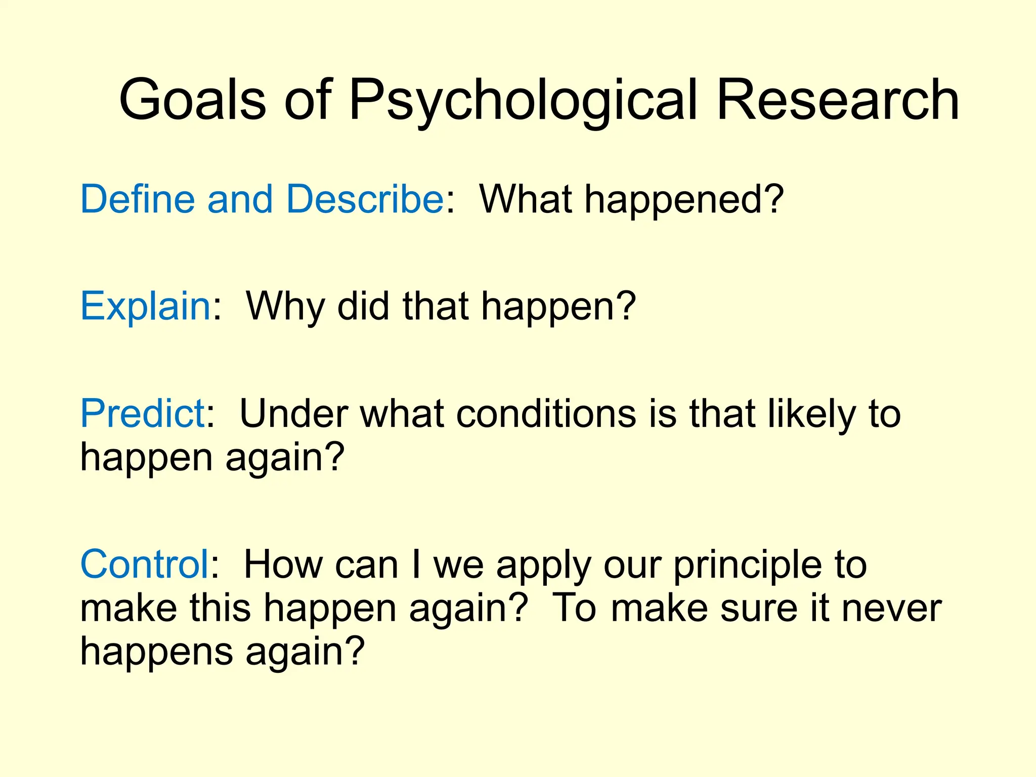 Research methods in psychology and how we address them | PPT