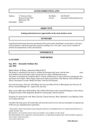 AlessandroStellanoCV Apr16 | PDF