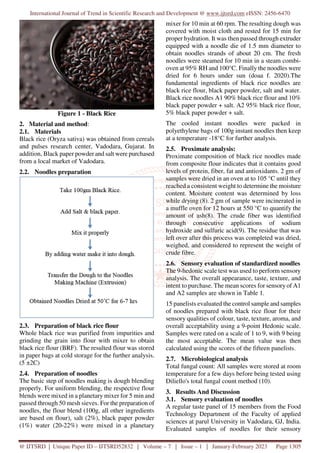 A Study of the Preparation and Evaluation of Noodles from Black Rice | PDF