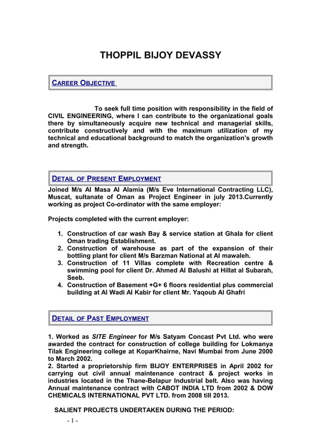 bijoy resume | PDF