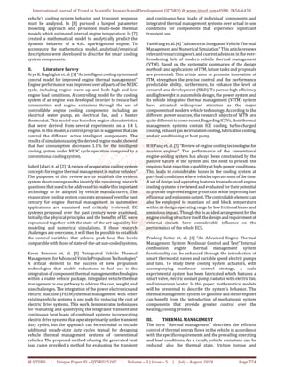 Review Report on Cooling System and Control Model for Improved Engine ...