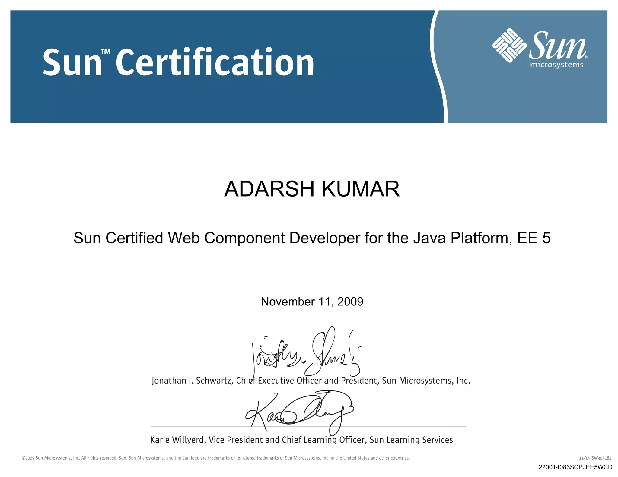 Sun Certified Web Component Developer For The Java Platform Ee 5 Ppt 3795