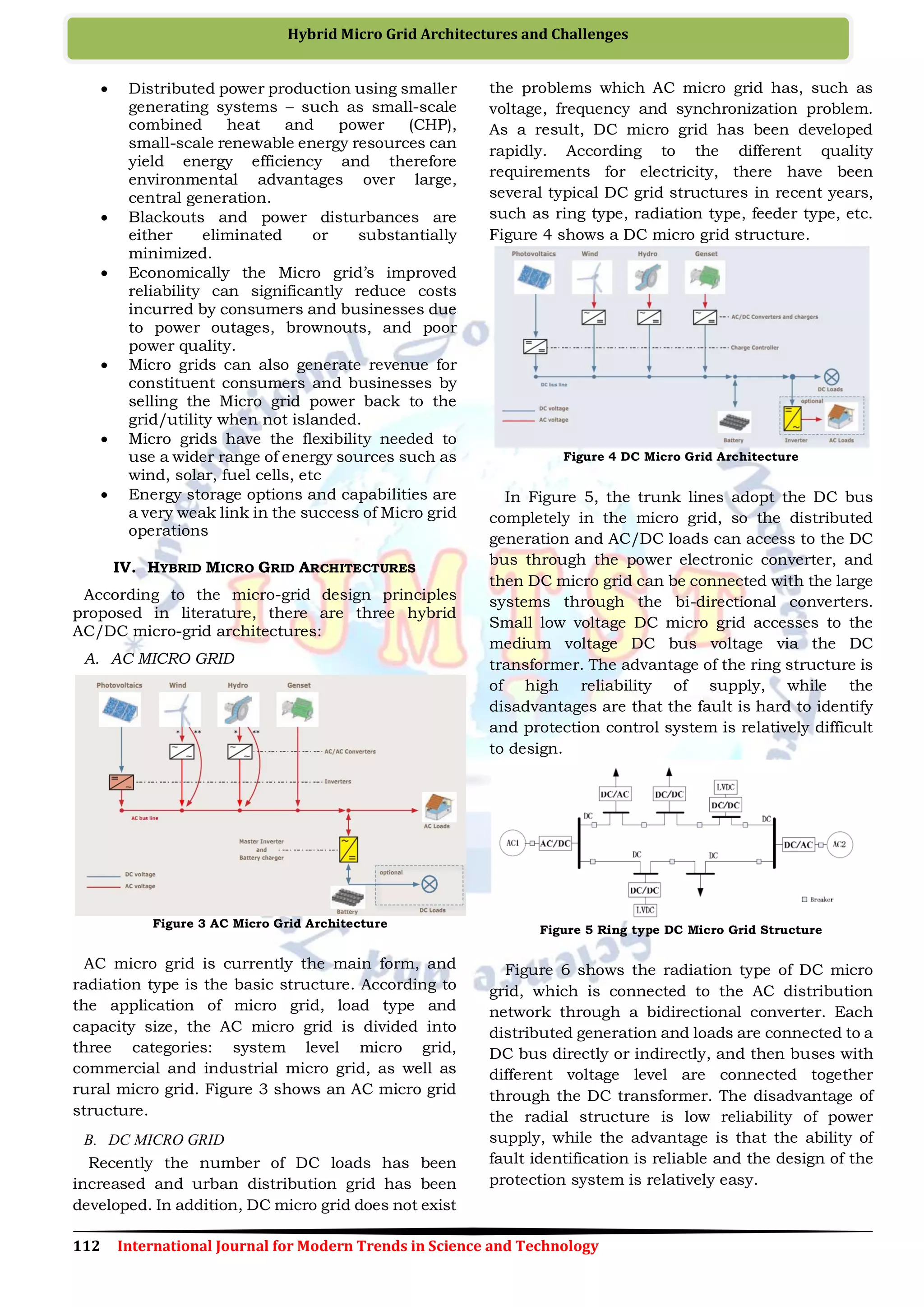 Hybrid Micro Grid Architectures and Challenges | PDF