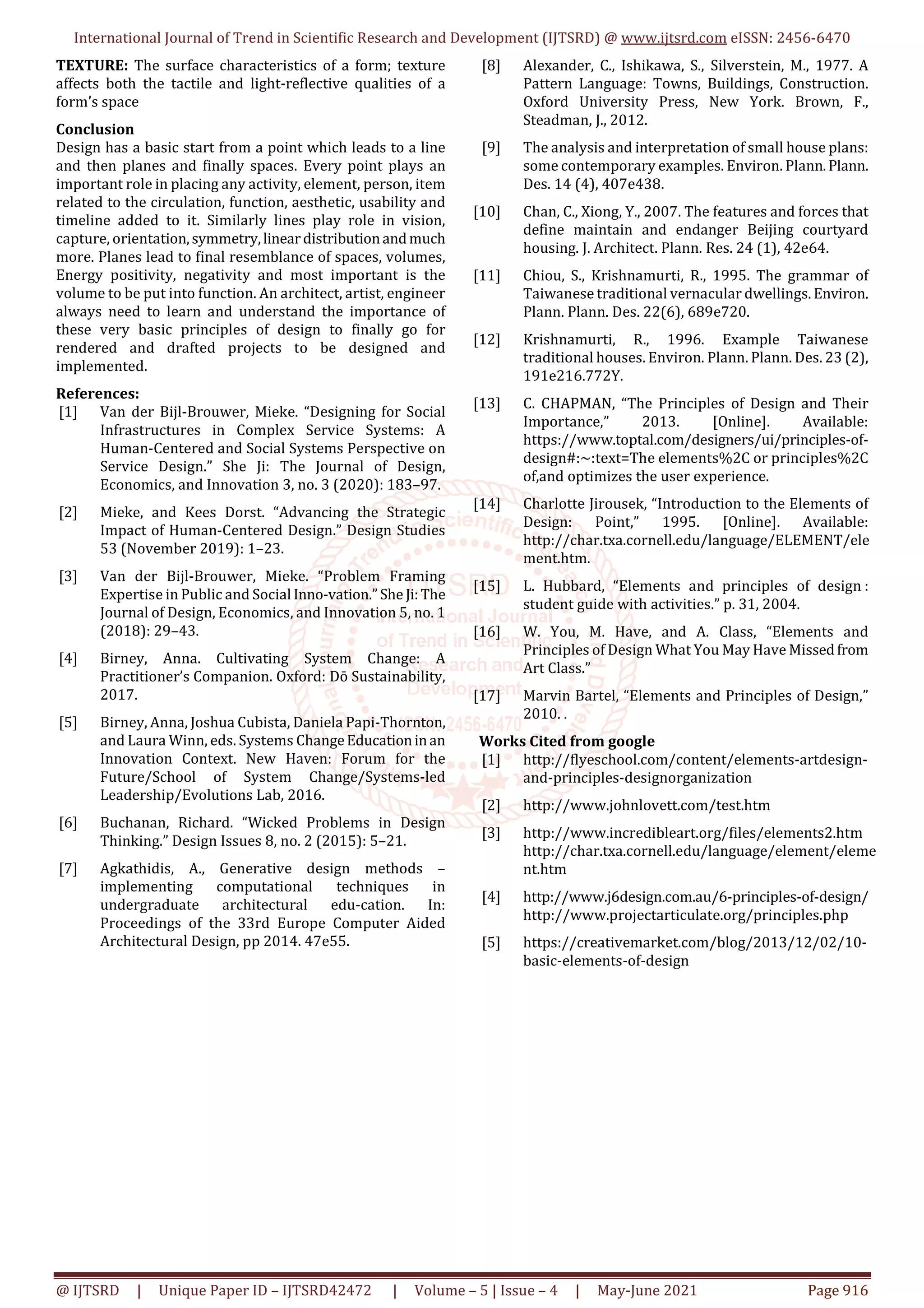 Importance of Basic Principles of Design in Creating Spaces | PDF