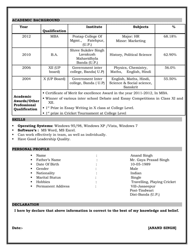Anand Resume | DOC | Computer Software and Applications | Computing