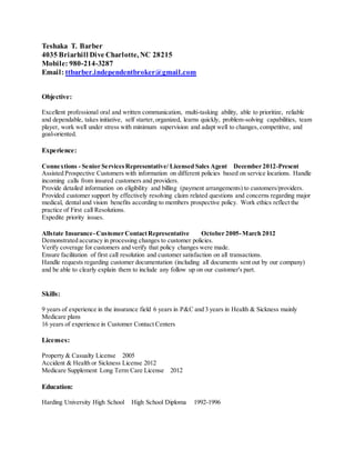 tb resume | DOCX