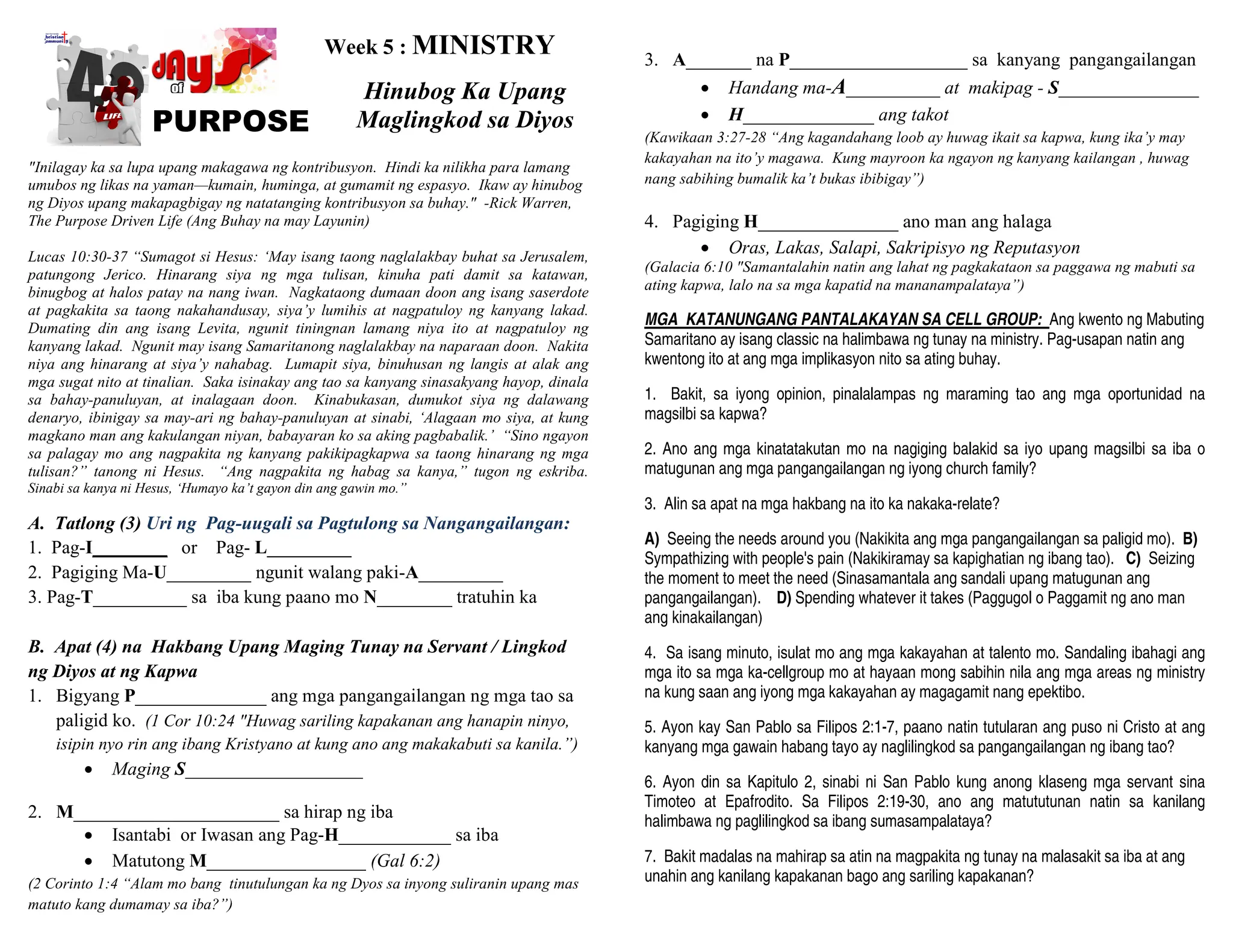 Ang iyong mga layunin kung bakit narito ka sa mundo.pdf