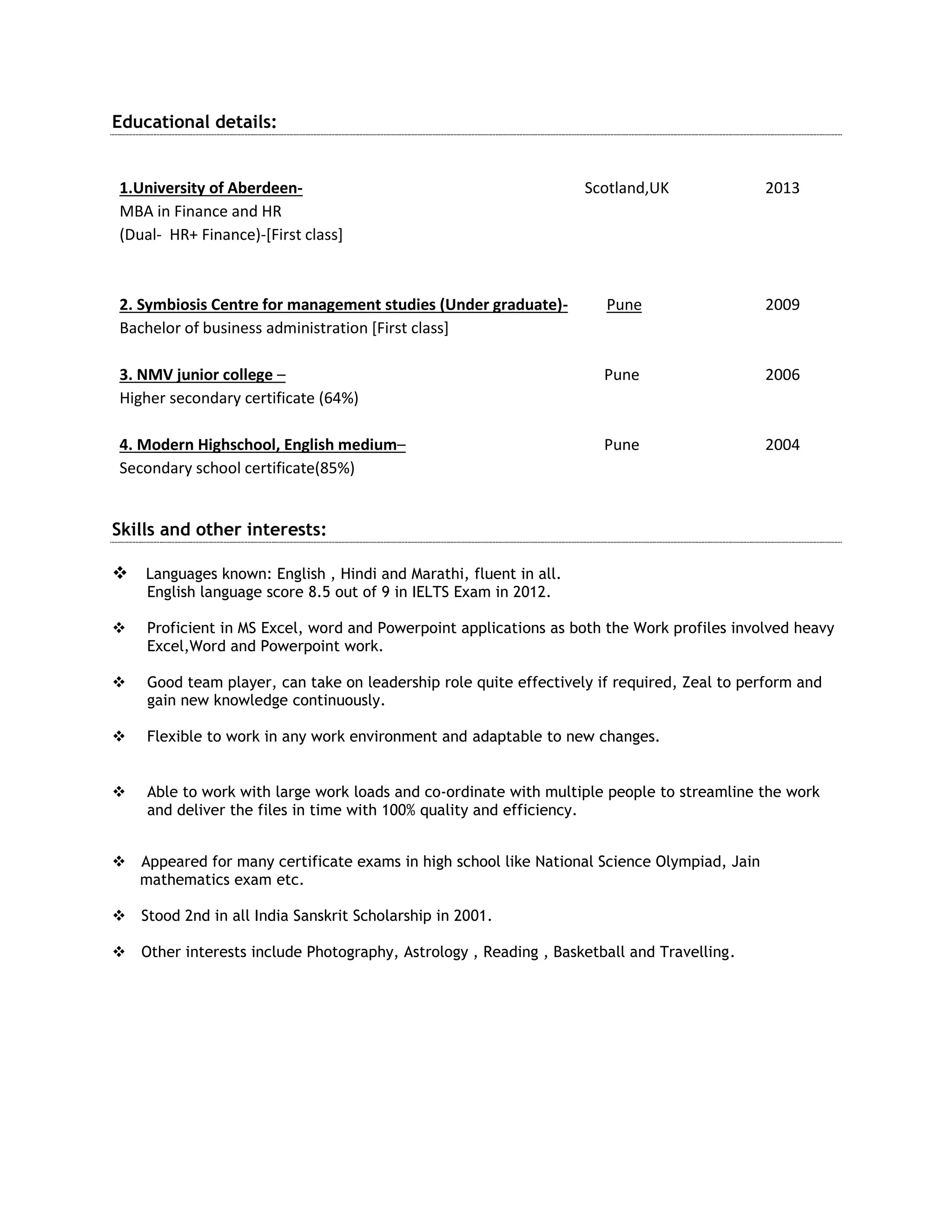 Shree CV | PDF