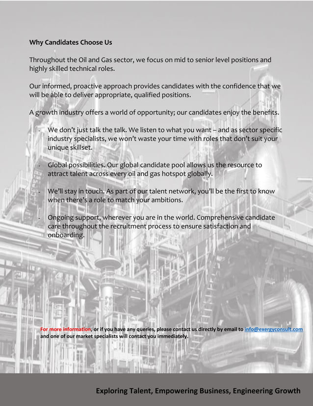 Exergy - Company Brochure | PDF