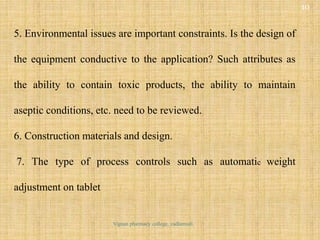 EQUIPMENT SELECTION,PURCHASE SPECIFICATION,MAINTENANCE | PPTX
