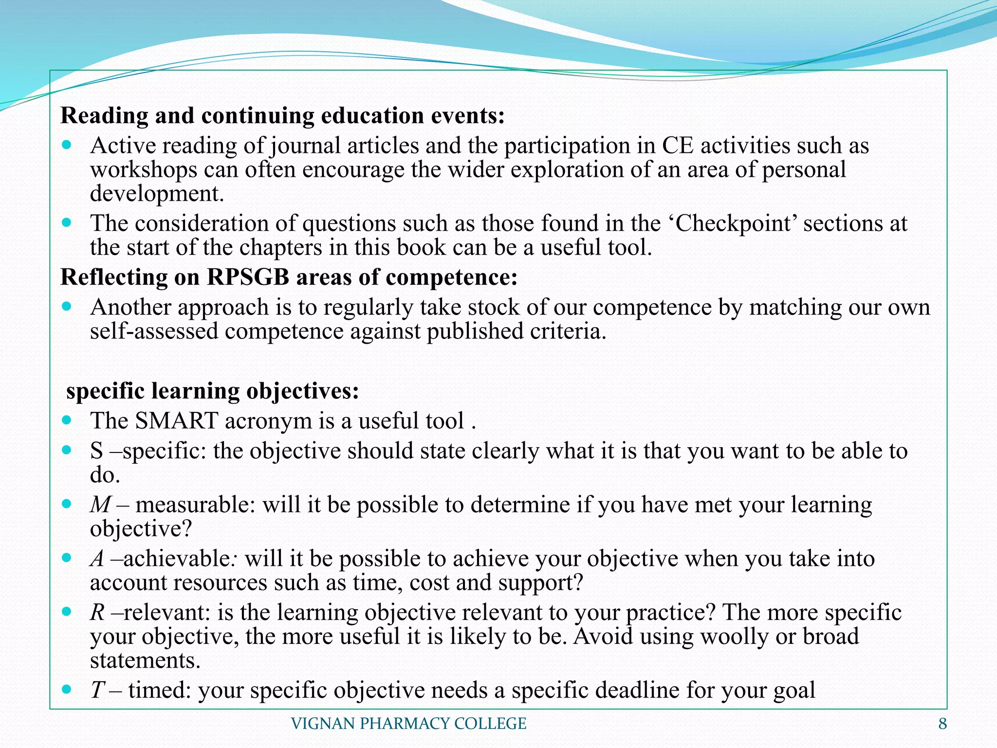 14ab1t0007 continuing professional development programs | PPTX