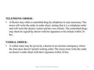 14ab1t0012 dispensing of narcotics and controlled substances | PPTX