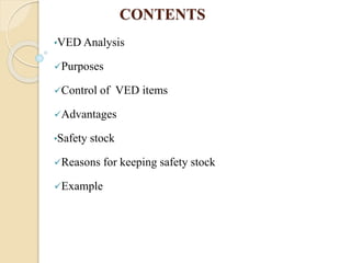14ab1t0013 ved analysis and safety stock | PPTX | Logistics | Business