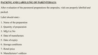 14ab1t0016 manufacture of sterile preparations | PPTX
