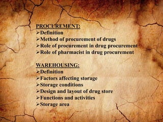14ab1t0017 procurement and warehousing of radiopharmaceuticals | PPTX