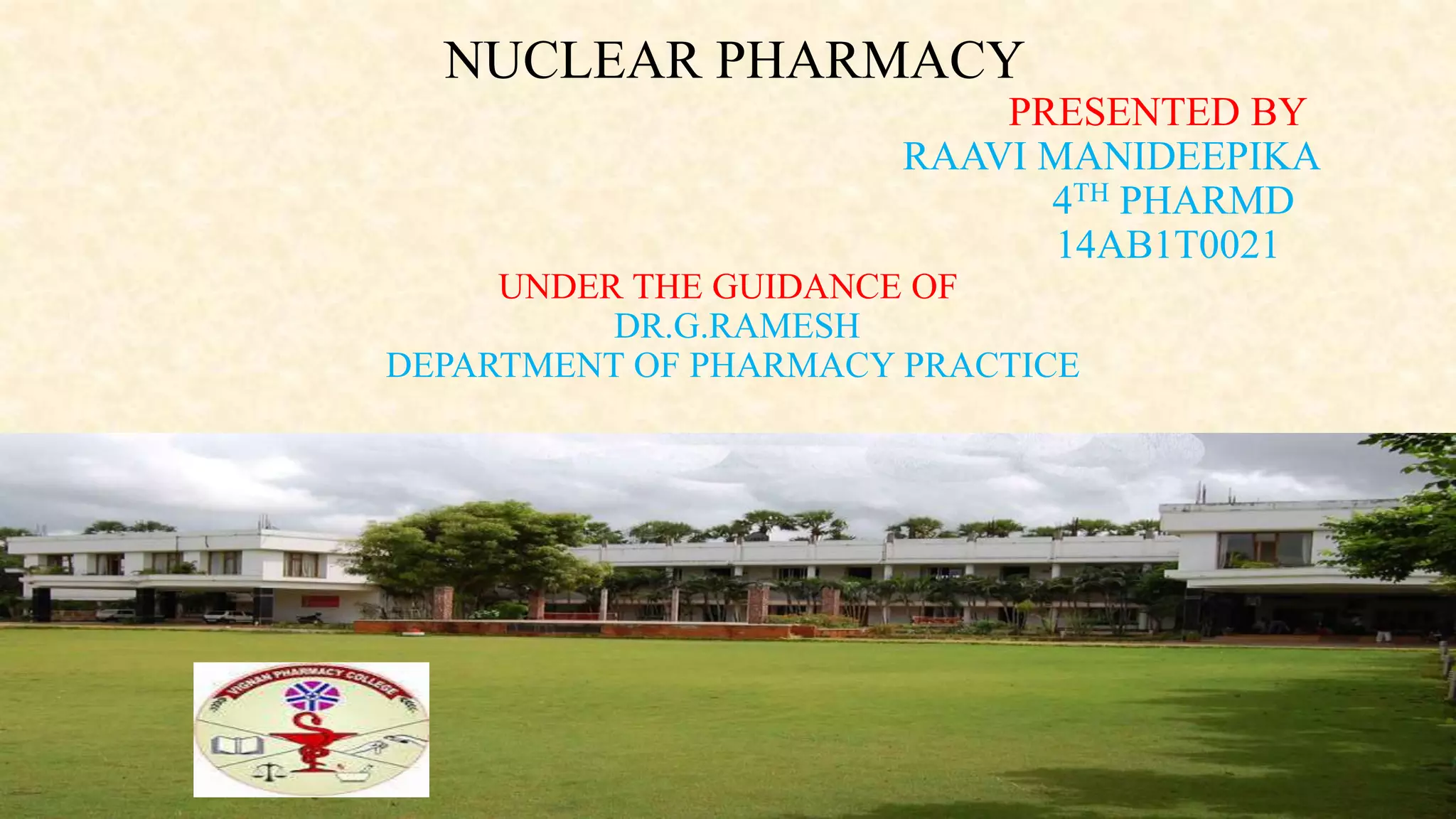 14ab1t0021 nuclear pharmacy | PPTX