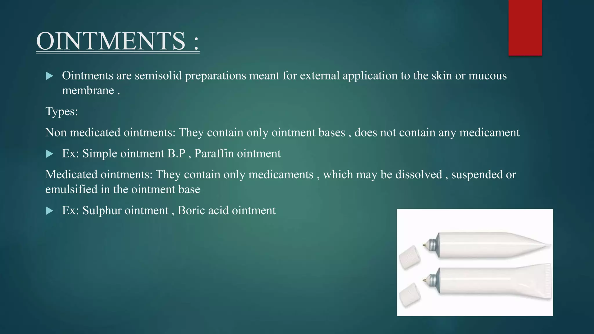 14ab1t0023 manufacturing of ointments, liquids ,creams | PPTX
