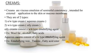 14ab1t0023 manufacturing of ointments, liquids ,creams | PPTX