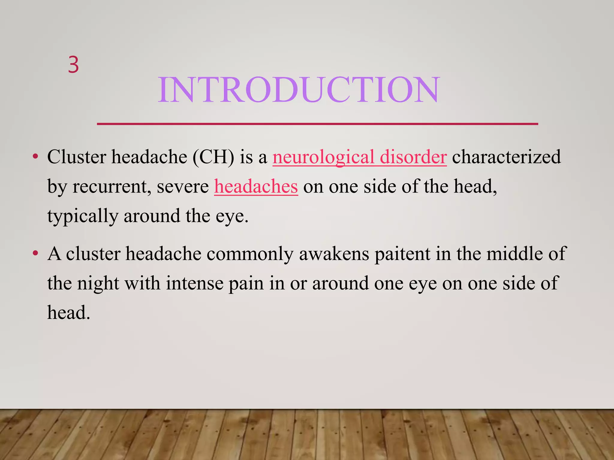 cluster headaches | PPTX