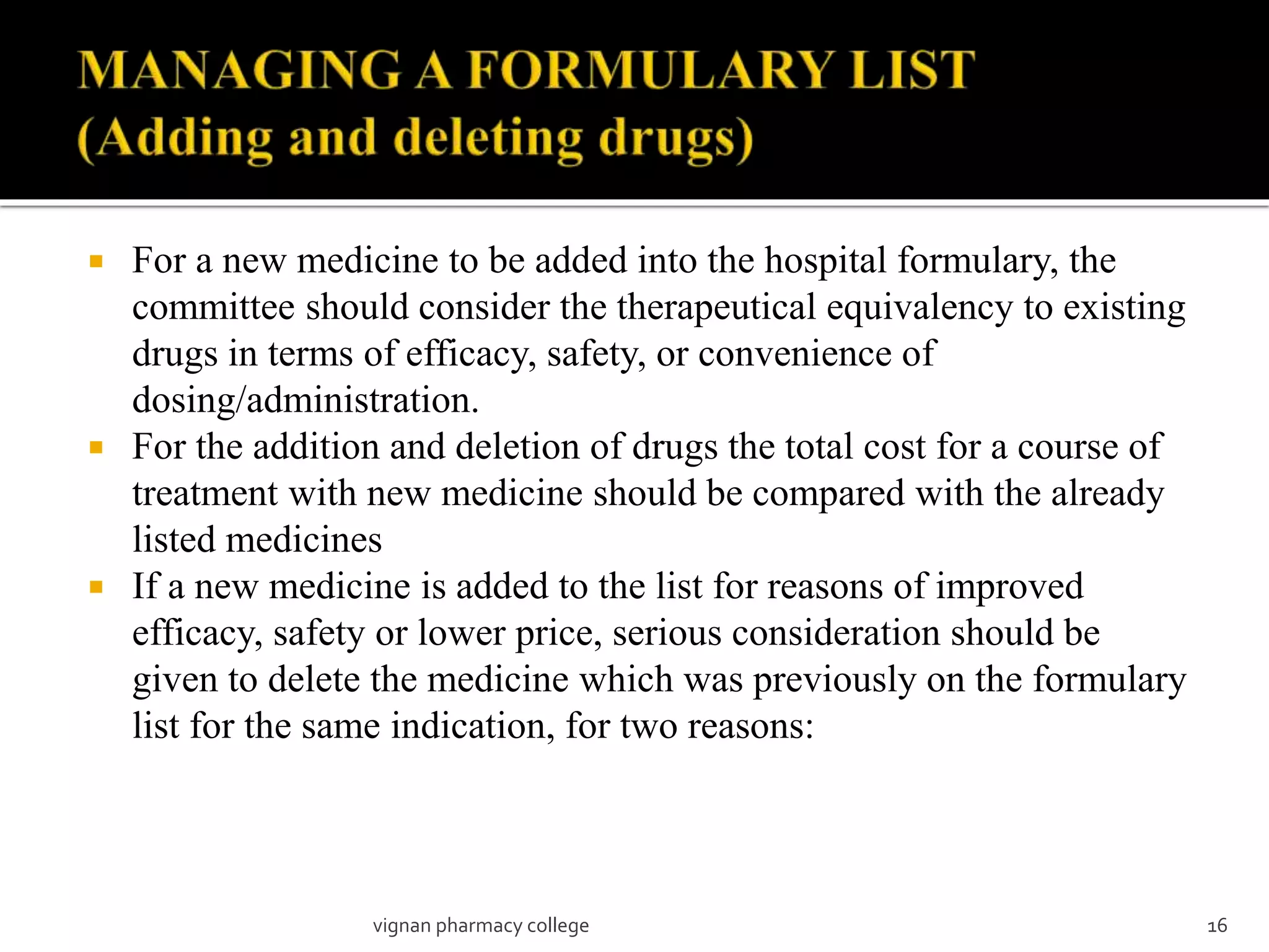 14ab1t0030 hospital formulary | PPTX | Pharmaceutical Industry | Industries