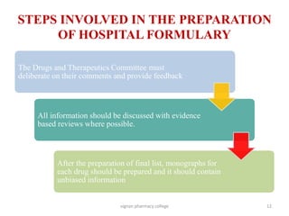 14ab1t0030 hospital formulary | PPTX | Pharmaceutical Industry | Industries