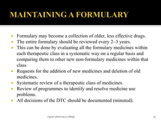 14ab1t0030 hospital formulary | PPTX | Pharmaceutical Industry | Industries