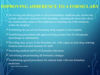 14ab1t0030 hospital formulary | PPTX | Pharmaceutical Industry | Industries