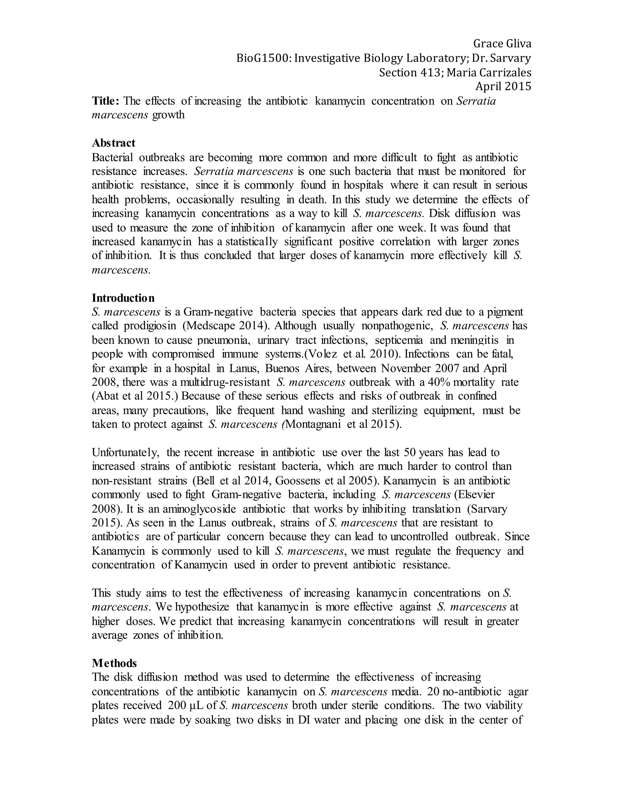 Antibiotic resistance report | DOCX