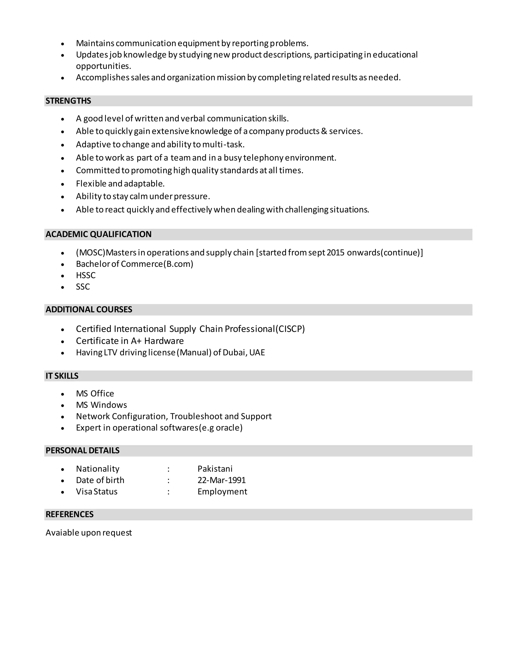 Saad Riaz - CV | PDF