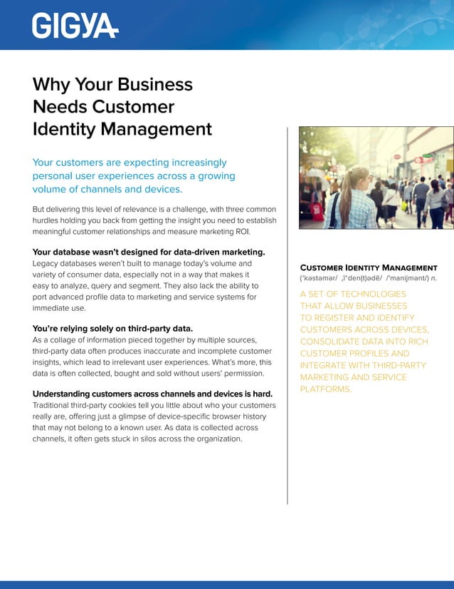 Data Sheet- Why Customer Identity Management | PDF