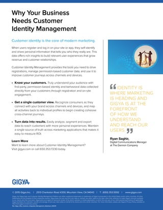 Data Sheet- Why Customer Identity Management | PDF