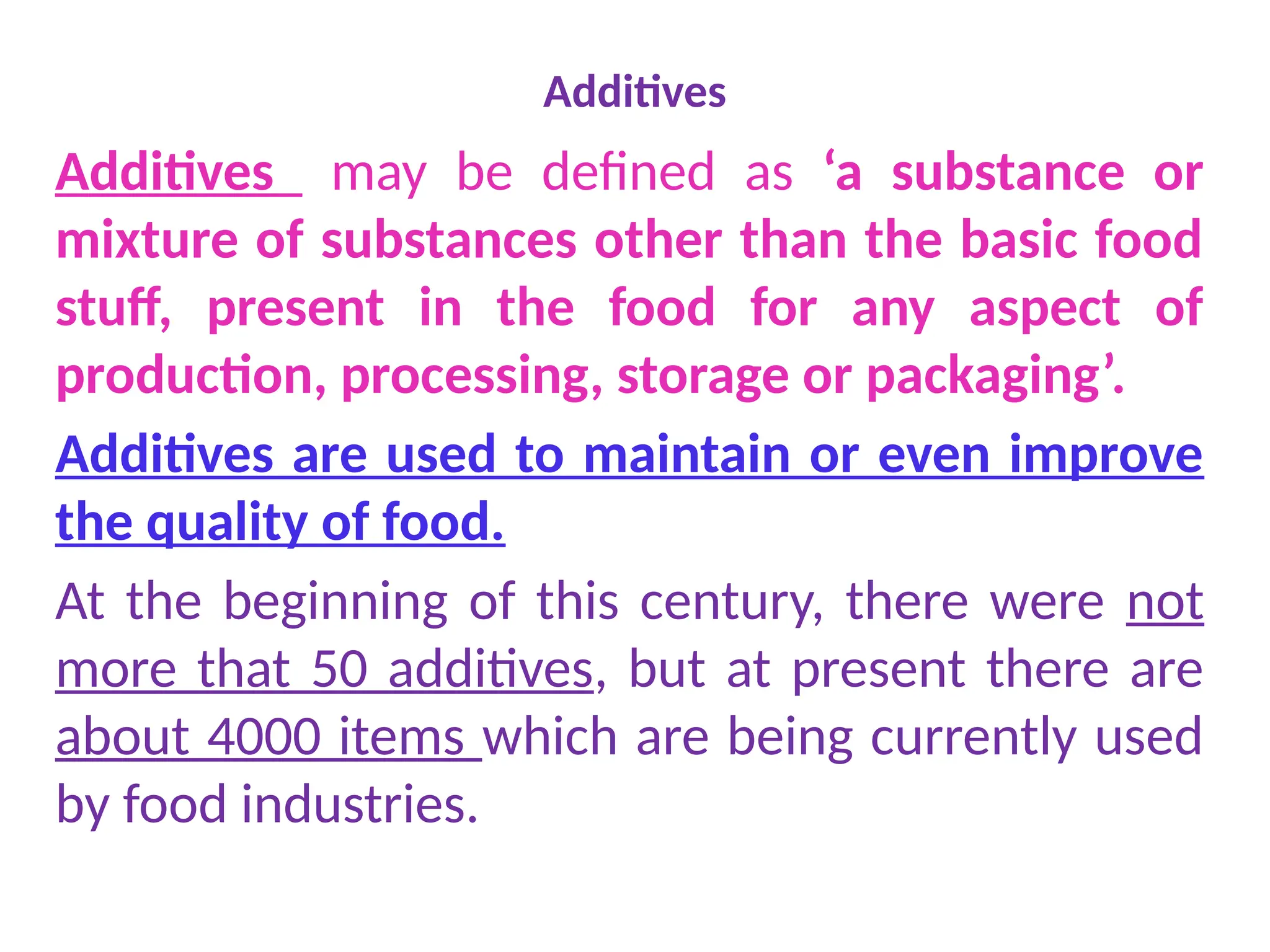 14 Additives and types and classification of additives | PPT