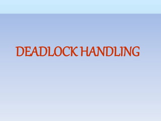 Concurrency Control & Deadlock Handling | PPTX