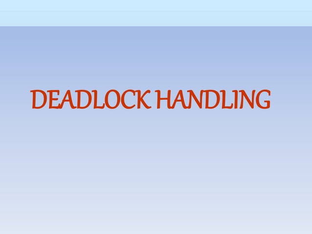 Concurrency Control & Deadlock Handling | PPTX