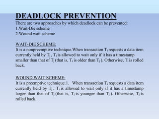 Concurrency Control & Deadlock Handling | PPTX