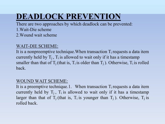 Concurrency Control & Deadlock Handling | PPTX