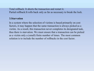 Concurrency Control & Deadlock Handling | PPTX