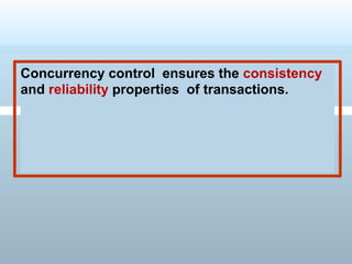 Concurrency Control & Deadlock Handling | PPTX