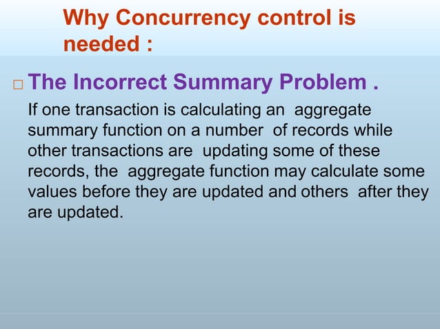 Concurrency Control & Deadlock Handling | PPTX