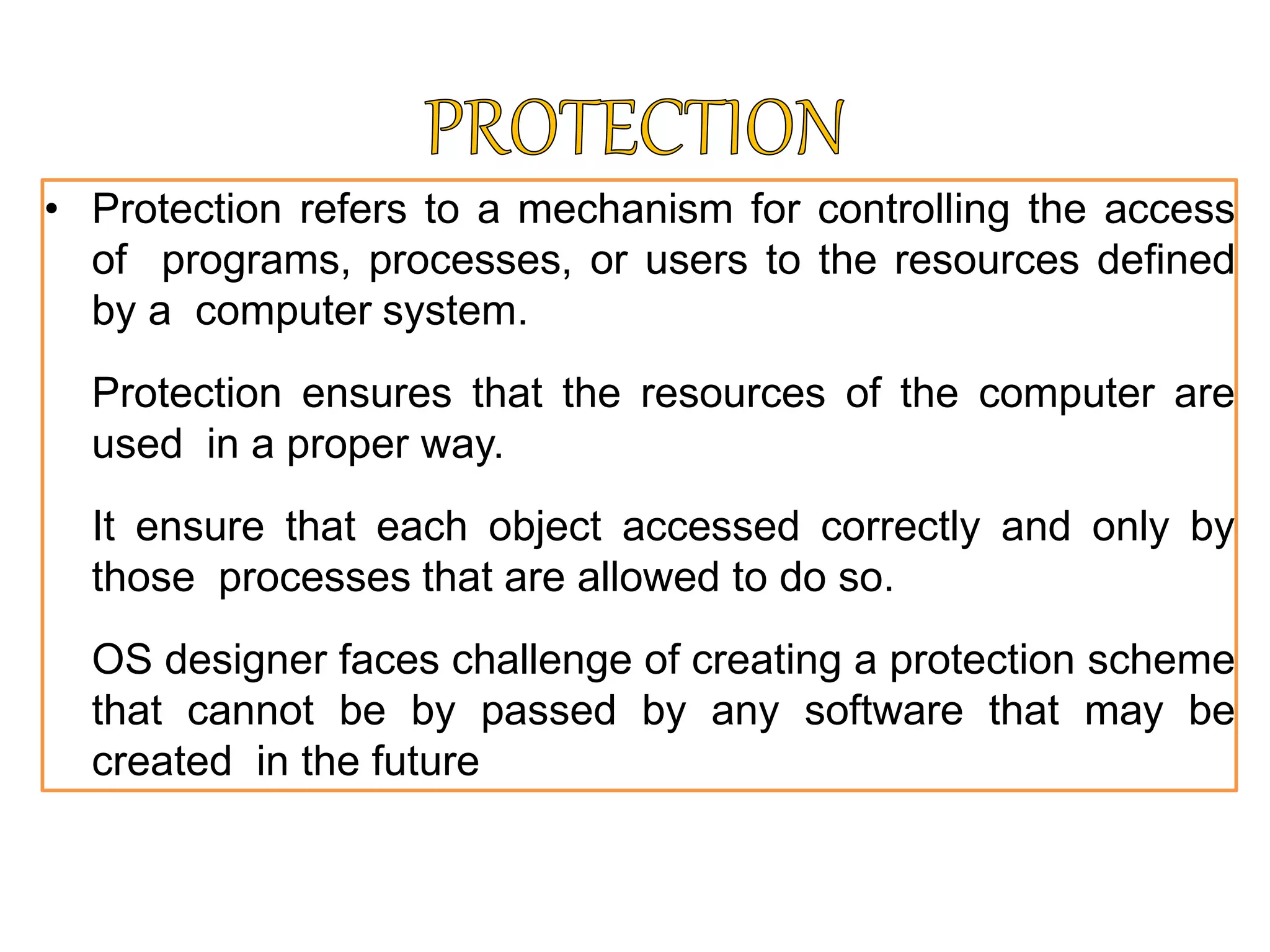 File Protection in Operating System | PPTX