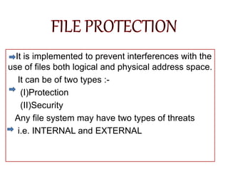 File Protection in Operating System | PPTX