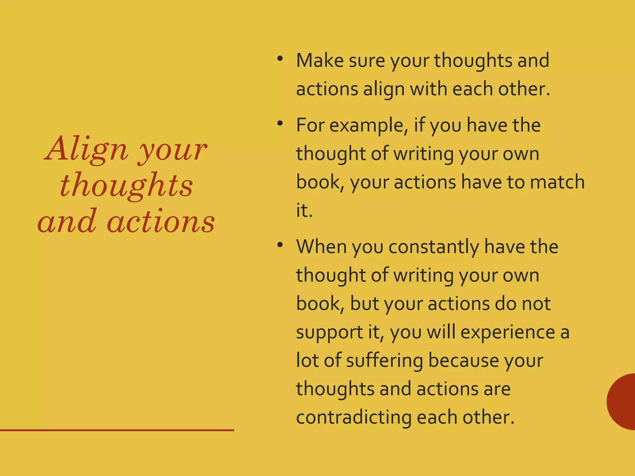 Align your thoughts and actions to increase your happiness | PPT